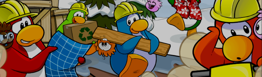 construction banner – Club Penguin Mountains