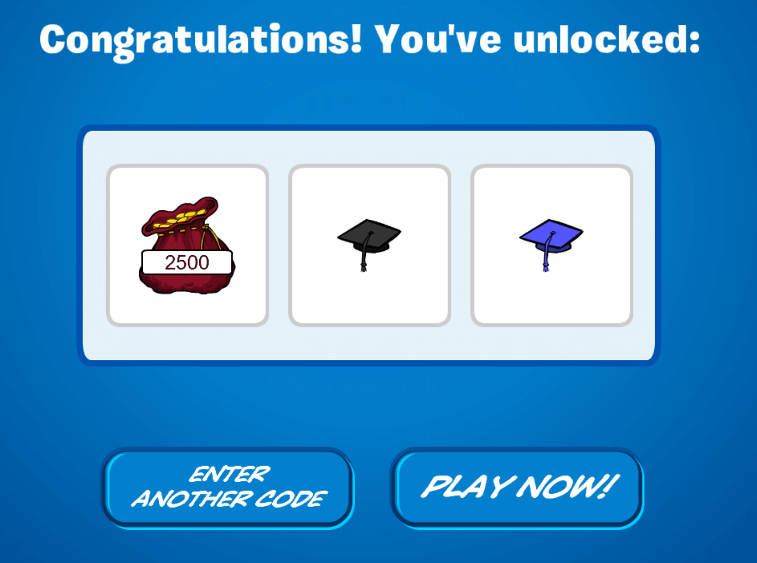 CP Rewritten: Graduation Caps Code – Club Penguin Mountains